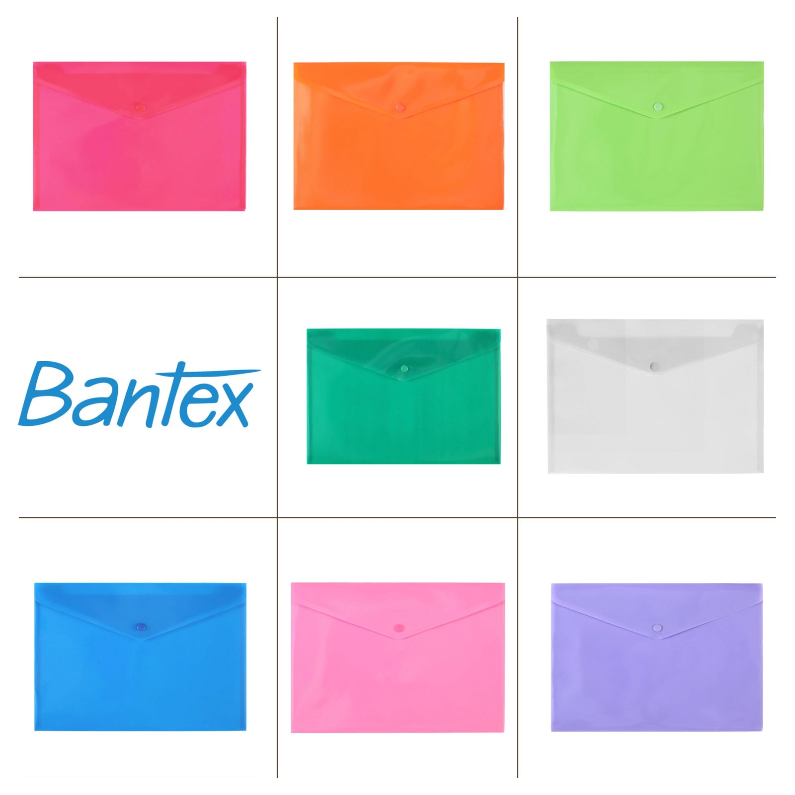 BANTEX ENVELOPE SNAP BUTTON – PP FLAT