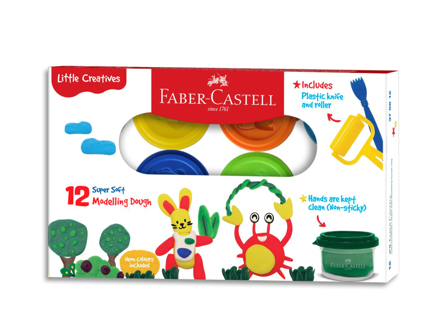 Faber Castell Little Creatives Modelling Dough - Set of 12 (Basic 8