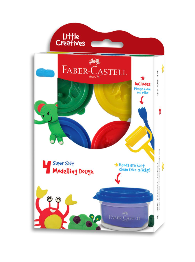 Faber Castell Little Creatives Modelling Dough Basic Colours - Set of