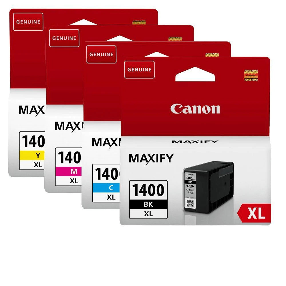 Canon PGI-1400XL Black, Cyan, Magenta, Yellow High Yield Printer Ink C